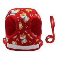 China Soft Padded Mesh Nylon Reflective Traction Neoprene Adjustable Pattern Dog Harness for sale