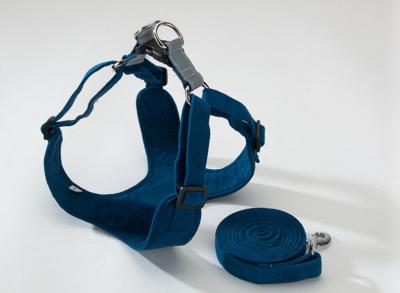 Cina Morbidezza del campione di sostegno e collare di cane di lusso del denim del guinzaglio durevole del cablaggio in vendita