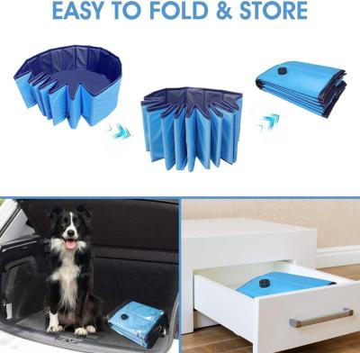 China Van de de Misstap het Draagbare Hond van pvc Zwembad van de de Pool Vouwbare Opblaasbare Hond niet Opvullende Te koop