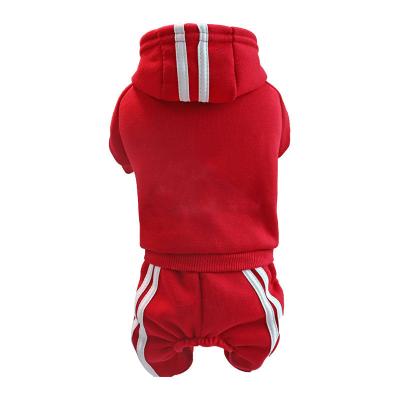 Cina Abbigliamento casuale comodo del cane della gamba di morbidezza 4 di maglie con cappuccio di sport del cane del cotone di modo in vendita