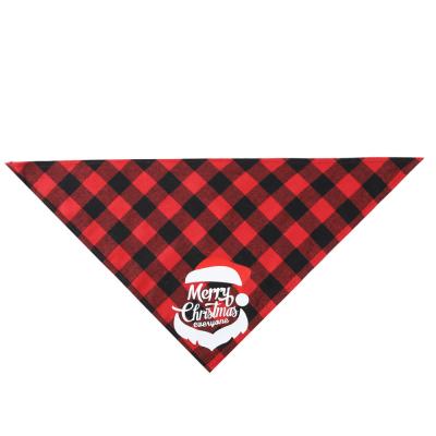 Cina La sciarpa reversibile 100% del cotone ha personalizzato la stampa della bandana del cane di Natale del triangolo del modello in vendita