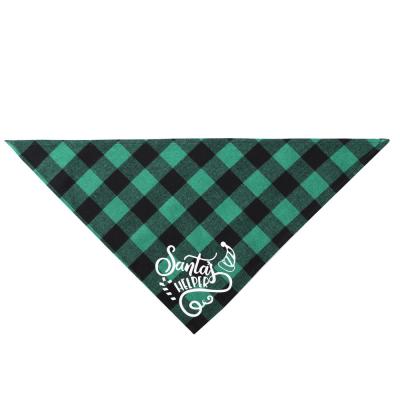 Cina La sciarpa reversibile 100% del cotone ha personalizzato la stampa della bandana del cane di Natale del triangolo del modello in vendita