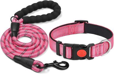 Cina Il neoprene molle riflettente durevole ha riempito i guinzagli di nylon regolabili respirabili dei collari di cane in vendita