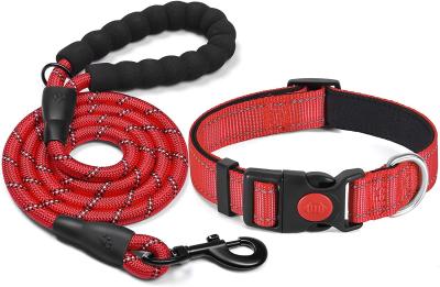 Cina Il neoprene molle riflettente durevole ha riempito i guinzagli di nylon regolabili respirabili dei collari di cane in vendita