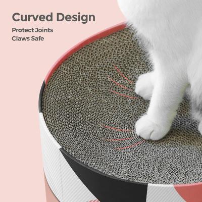 Cina Bordo ondulato ovale Cat Scratching Board interattiva di Cat Scratching Cardboard Durable Recycle in vendita