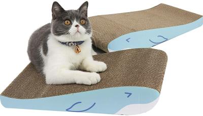 Cina Il cartone del graffio ondulato alta qualità ricicla la forma Cat Scratching Board della balena in vendita
