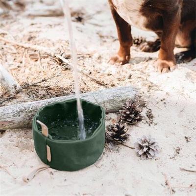 Cina Giocattoli interattivi del cane pieghevole leggero della tela per la ciotola impermeabile del cane della tela di viaggio facile in vendita