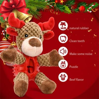 Cina AJ Pet Interactive Toy , Squeaky Stuffed Christmas Pet Food Leakage Toys in vendita