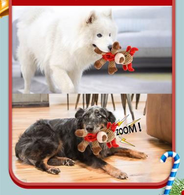 Cina AJ Pet Interactive Toy , Squeaky Stuffed Christmas Pet Food Leakage Toys in vendita