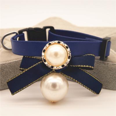 China 2021 de Nieuwe Arrivel-van het de Douanepatroon van de Diavlinderdas Hond Cat Bow Tie Collar van Logo No Pull Pu Te koop