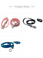 China Washable Dog Collars And Leashes Padded with Solid Pattern for sale
