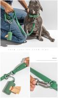 China Washable Dog Collars And Leashes Padded with Solid Pattern for sale
