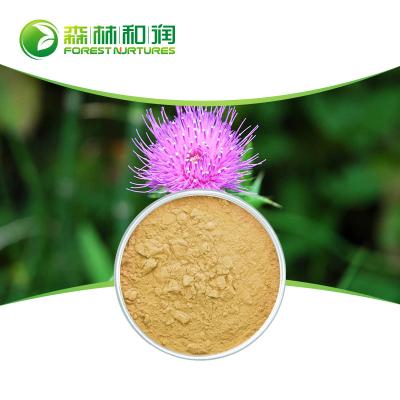 China Natural silymarin extract powder by ethyl acetate HPLC 60% in bulk for sale