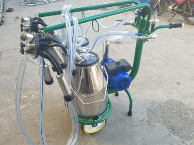 China HL-JN07A Double Bucket Cow Milking Machine with Stainless Steel Milking Bucket for sale