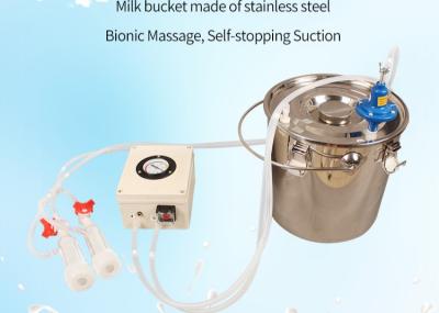 China HL-MM-G 3L Small Battery Milking Machine with Stainless Steel Milk Barrel for Goat for sale