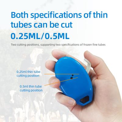 중국 가축 냉동 정자 튜브 절단기 HL-FS-TC 에르고노믹 디자인 가축 냉동 정자 짚 절단기 0.25ml 0.5ml 짚 판매용