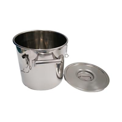 중국 분말은 12L 스테인리스 스틸 둥근 드럼에 안전하게 보관하고 밀폐 고리와 공기 밀폐 뚜?? 이 있습니다 판매용