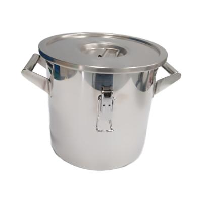 중국 분말은 12L 스테인리스 스틸 둥근 드럼에 안전하게 보관하고 밀폐 고리와 공기 밀폐 뚜?? 이 있습니다 판매용