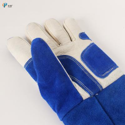 China Protective First Layer Cowhide Suede Gloves 55*25*13.5cm Animal Rescue for sale