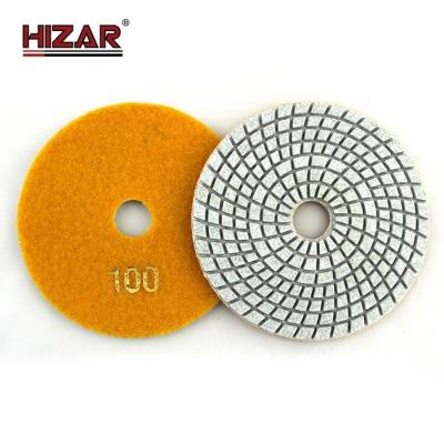 China White Turbo 125mm ODM 50 Grit Diamond Resin Polishing Pads Granite for sale