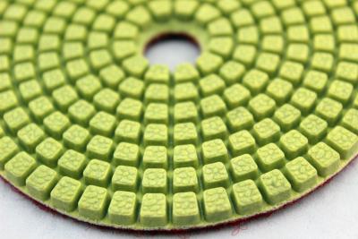 China 4“ Nat/Droog Diamond Polishing Pad With Backer-Stootkussen voor Marmer en Granietcountertop van Vloerranden het Oppoetsen Te koop