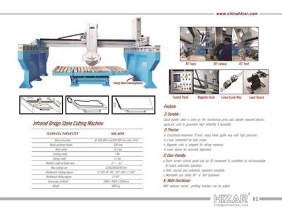 China Graniettegel 80cm 18.5kw-Blad Marmeren Snijmachine 45 Gr.-As Te koop