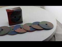 3-Color 4 Inch Diamond Wet Polishing Pads For Polishing Marble Granite Concrete Floor
