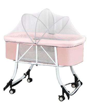 Cina 2021 Multifunctional Times Modern Baby Travel Cot Playpen Crib Hutch Baby Cribs with Net in vendita