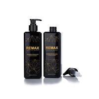China 500ml Black Rectangle smooth with black pump for shampoo lotion bottle for sale