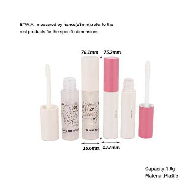 China 1.6g Frosted Cool Lip Balm Containers Tube With Beige Cap Lipstick Container Empty for sale