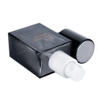 China Elegant 30ml Empty Foundation Bottle Black Gradient Semi Transparent for sale