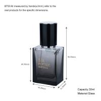 China Elegant 30ml Empty Foundation Bottle Black Gradient Semi Transparent for sale