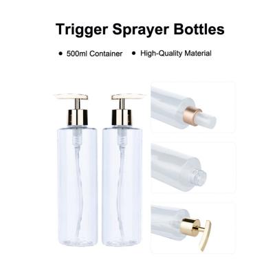 China Transparent Trigger Sprayer Bottles 500ml 350ml 300ml Spray With White Caps for sale