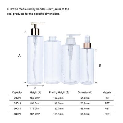 China Transparent Trigger Sprayer Bottles 500ml 350ml 300ml Spray With White Caps for sale