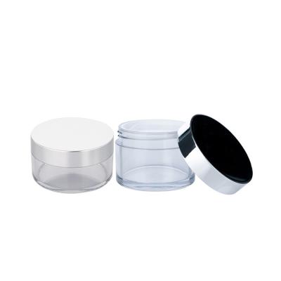 中国 100g 透明な空のクリーム瓶 銀の蓋付き スキンケア用品 販売のため