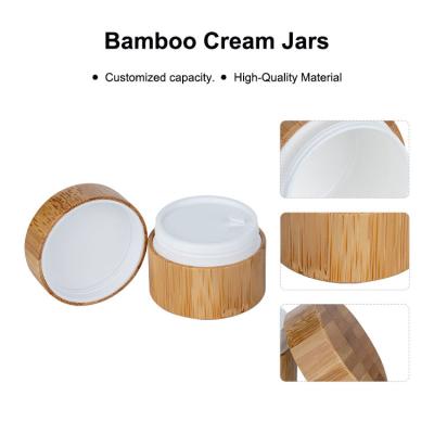 Cina 25 ml Bamboo Cream Jar Vuoto Alta Durabilità in vendita