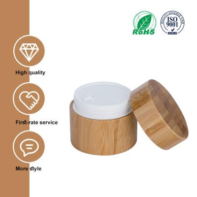 Cina 25 ml Bamboo Cream Jar Vuoto Alta Durabilità in vendita