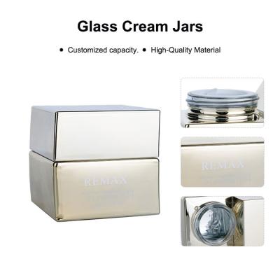 Cina 60 ml di vasetto vuoto quadrato di crema per prodotti per la cura della pelle 2 oz 4 oz in vendita