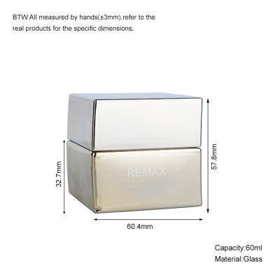 Cina 60 ml di vasetto vuoto quadrato di crema per prodotti per la cura della pelle 2 oz 4 oz in vendita