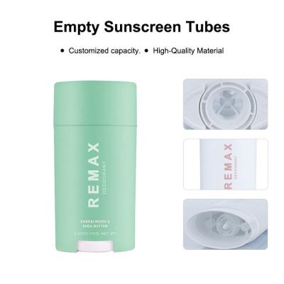 China 75g Oval-shaped and smooth sunscreen stick with odor-fighting properties for sale