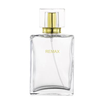 China 50ml Transparent Glass Clear Rectangle Bottle With Transparent Lid For Cosmetic Glass Bottles for sale