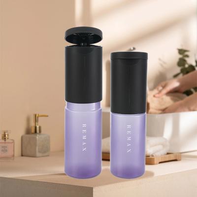 China 250ml Purple Cylindrical smooth with black cap for shampoo lotion bottle for sale