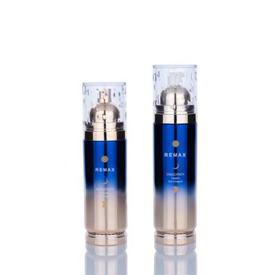 China 50 ml 100 ml Glasemulsionsflasche Dunkelblau Schrittweise Veredelung Feinblitz zu verkaufen