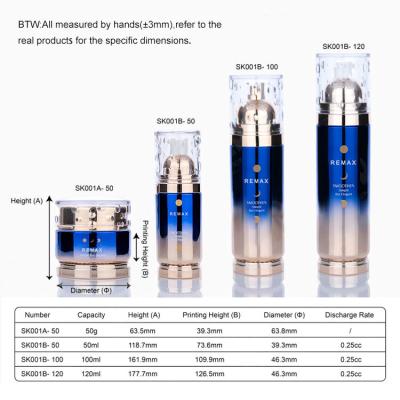 China 50 ml 100 ml Glasemulsionsflasche Dunkelblau Schrittweise Veredelung Feinblitz zu verkaufen