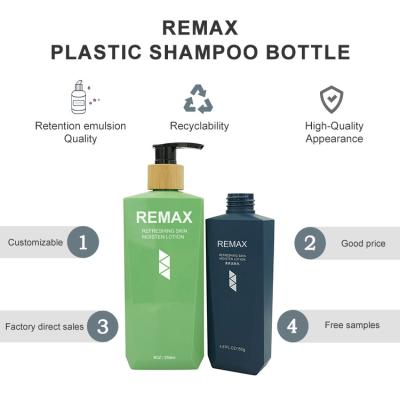China 130ml Plastic Small Shampoo Bottles Dark Blue Square for Body Care for sale