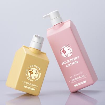 Cina 500 ml/1000 ml Bottiglia rosa/gialla PET liscia con pompa bianca in vendita