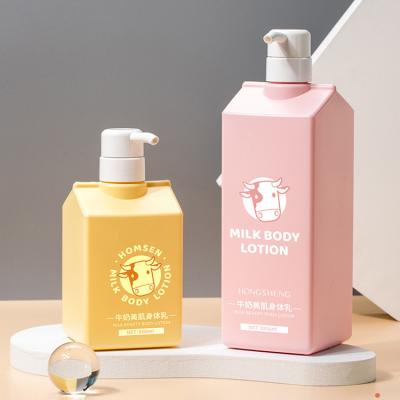 Cina 500 ml/1000 ml Bottiglia rosa/gialla PET liscia con pompa bianca in vendita