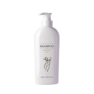Cina 400 ml cilindrico rettangolo liscio con pompa bianca per la bottiglia di lozione per shampoo in vendita