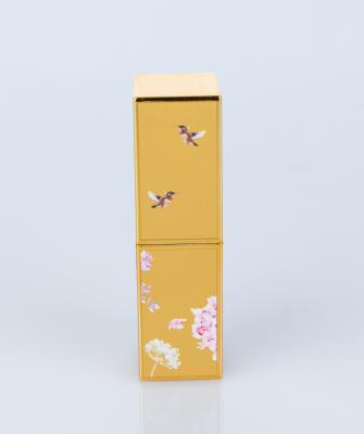 China 3.5g ABS Botella lisa y rectangular amarilla con tapa amarilla para tubo de lápiz labial en venta