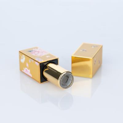 China 3.5g ABS Botella lisa y rectangular amarilla con tapa amarilla para tubo de lápiz labial en venta